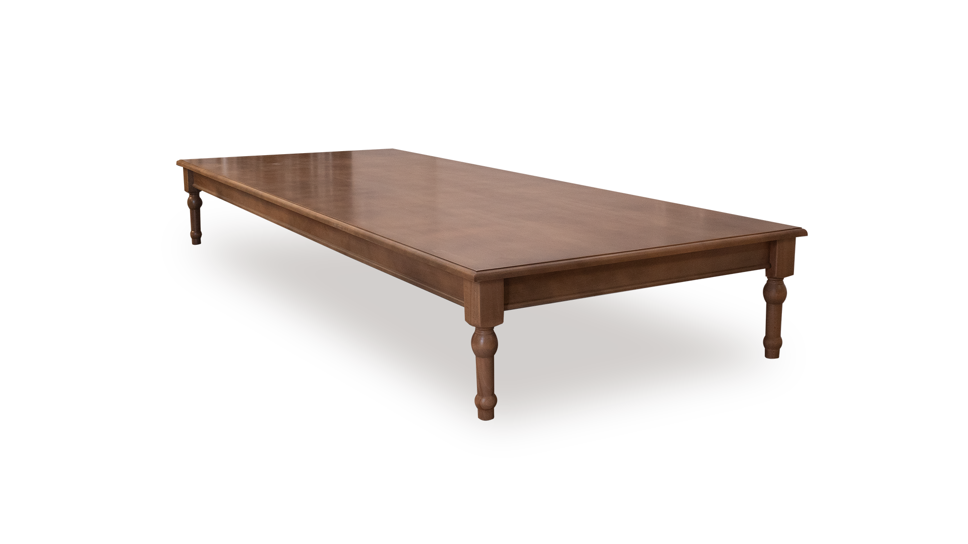 Victoria Low Wooden Monastery Style Table - Party Rentals